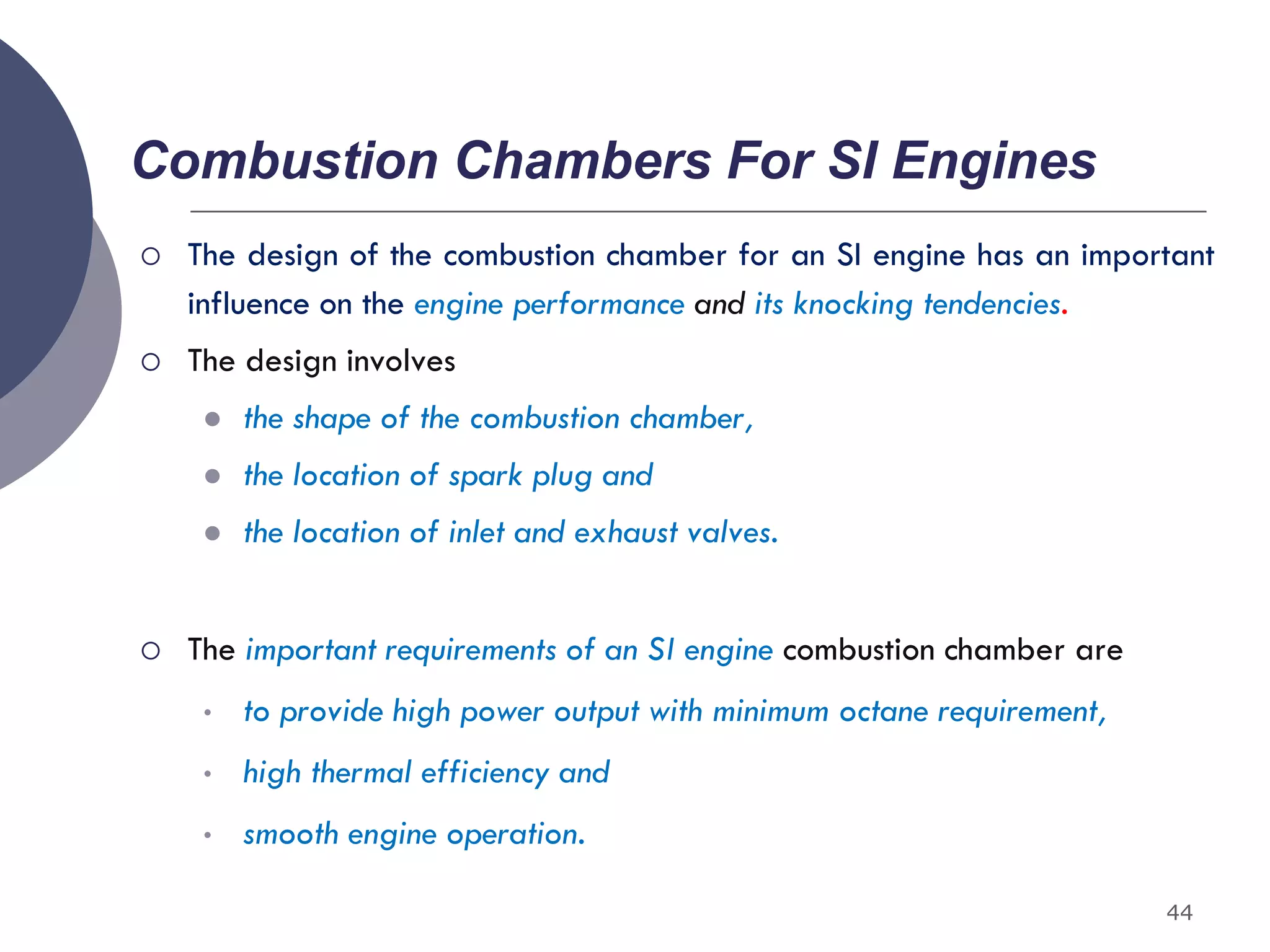 5.2 combustion and combustion chamber for si engines | PDF
