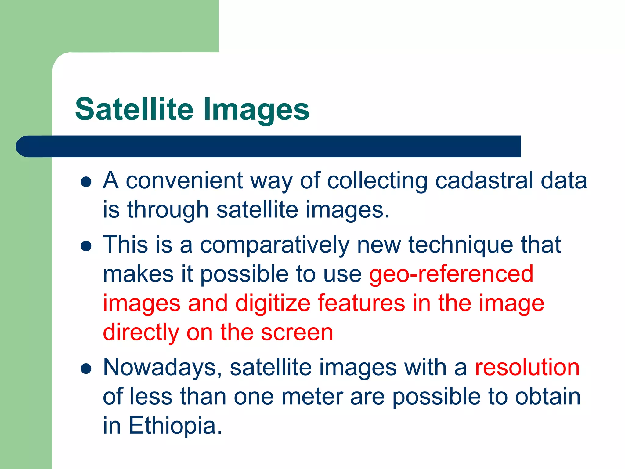 5. lecture 4 data capturing techniques - satellite and aerial images | PDF