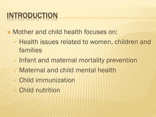 Mother and child health | PDF