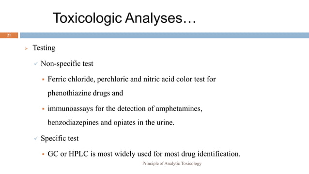 5. analytic and forensic toxicology | PPTX