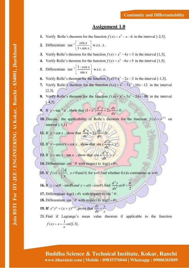 Continuity and Differentiability | PDF