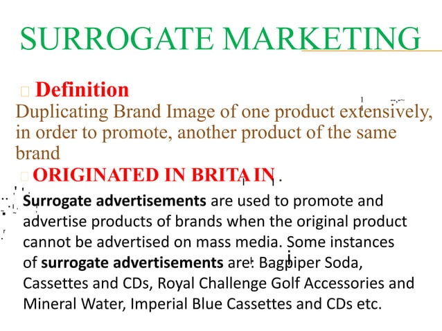 5. innovative marketing surrogate marketing | PPT