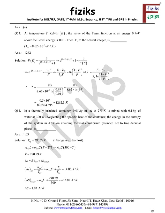 5.Thermodynamics and Statistical Physics_GATE.pdf | Physics | Science