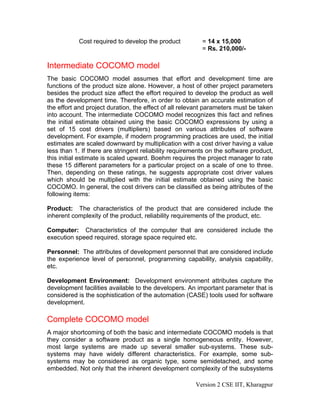 5. COCOMO.pdf | Web Development | Internet
