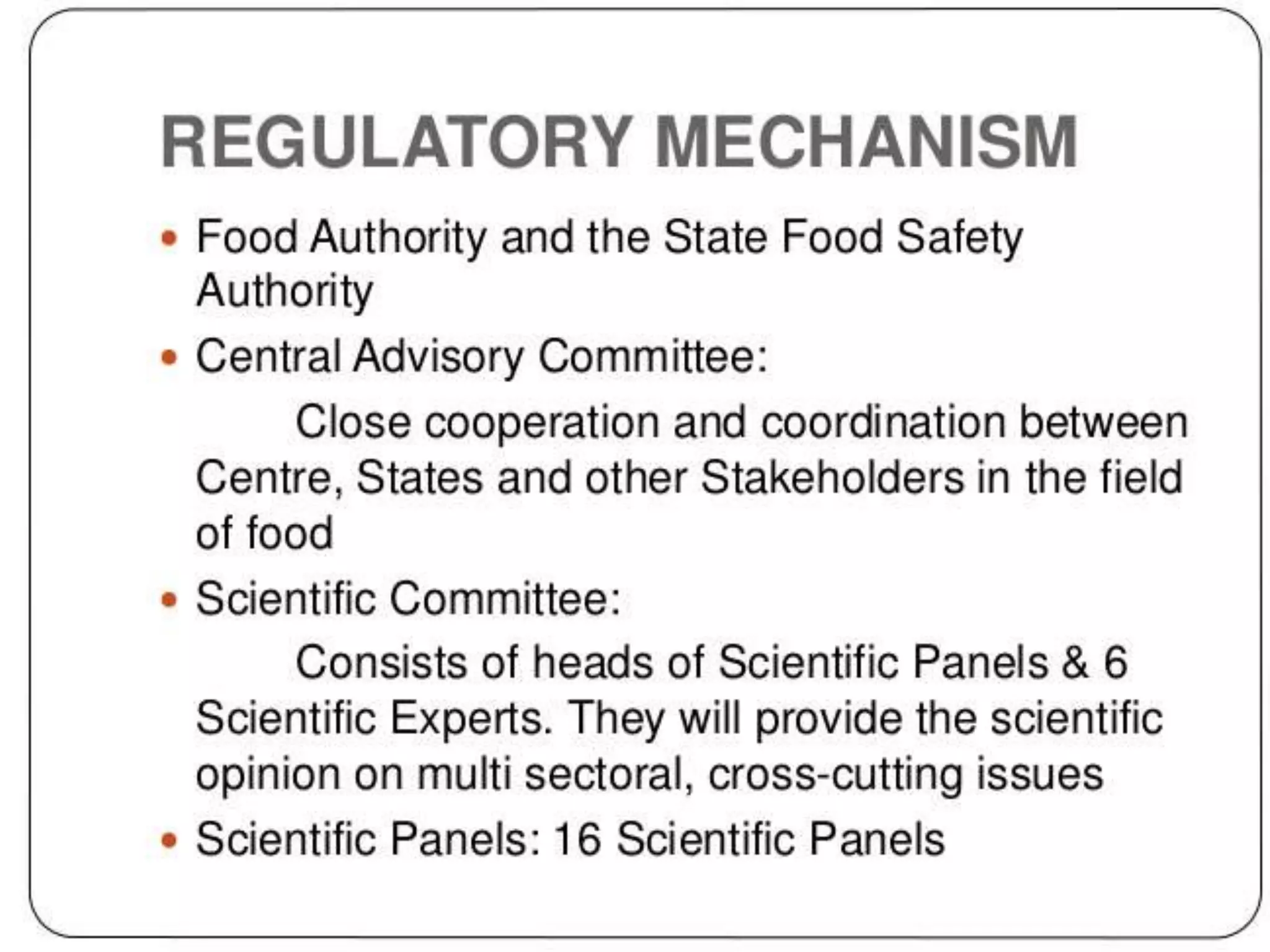 Food laws & Regulations | PPTX