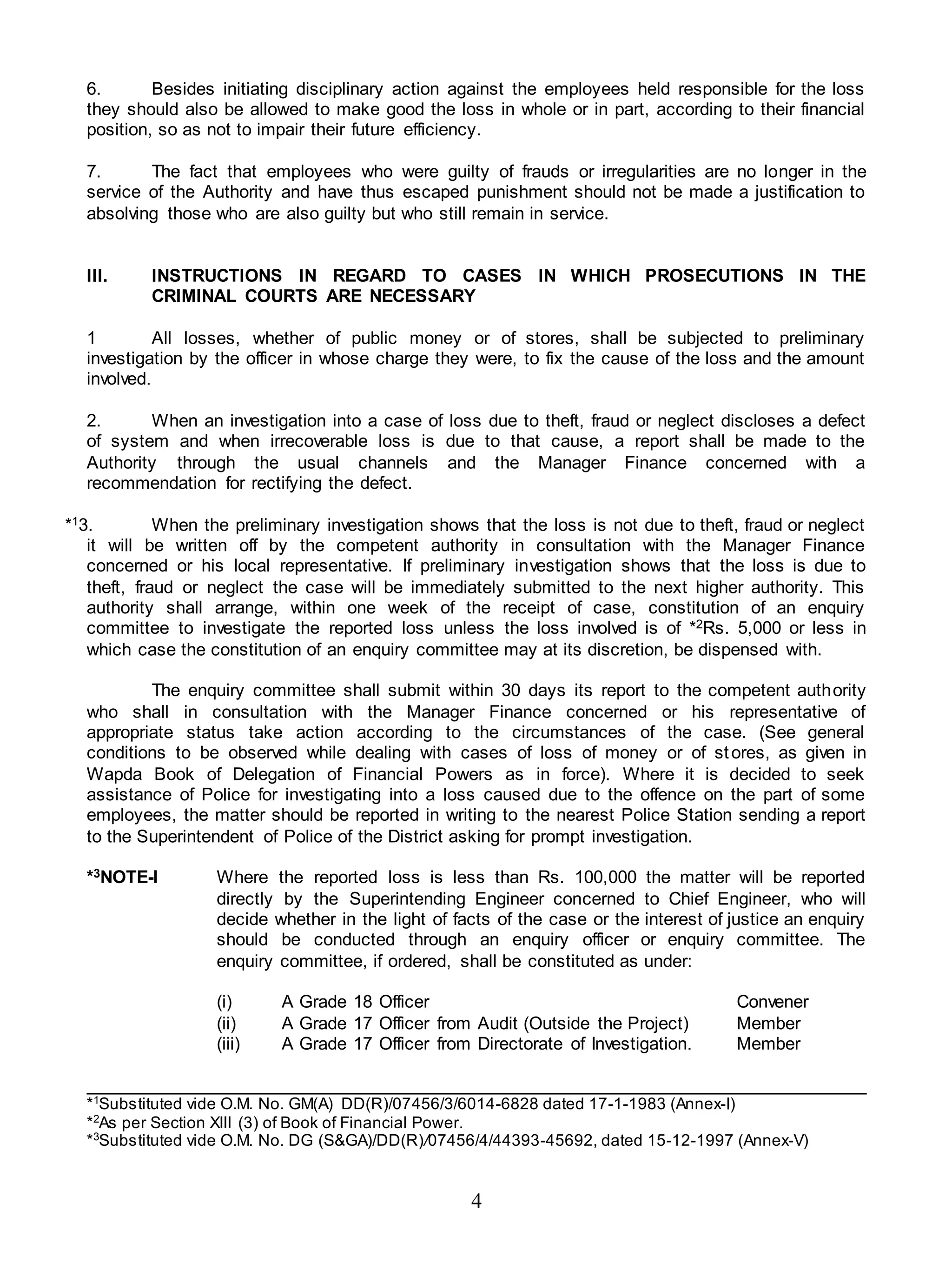 5. WAPDA Guide Line for enforcing the responsibility for losses 1982.DOC