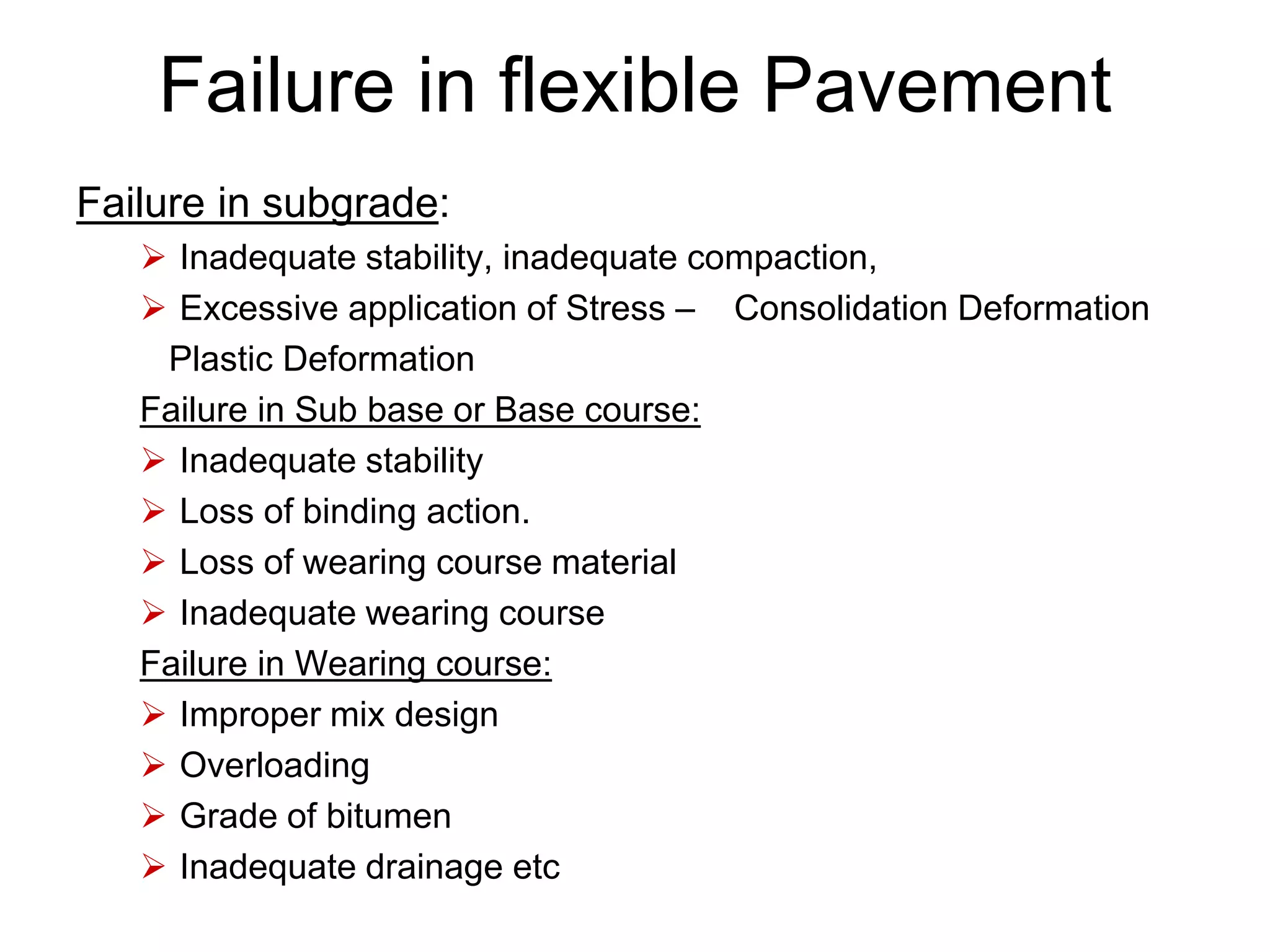 Failures in flexible and rigid pavement | PPTX
