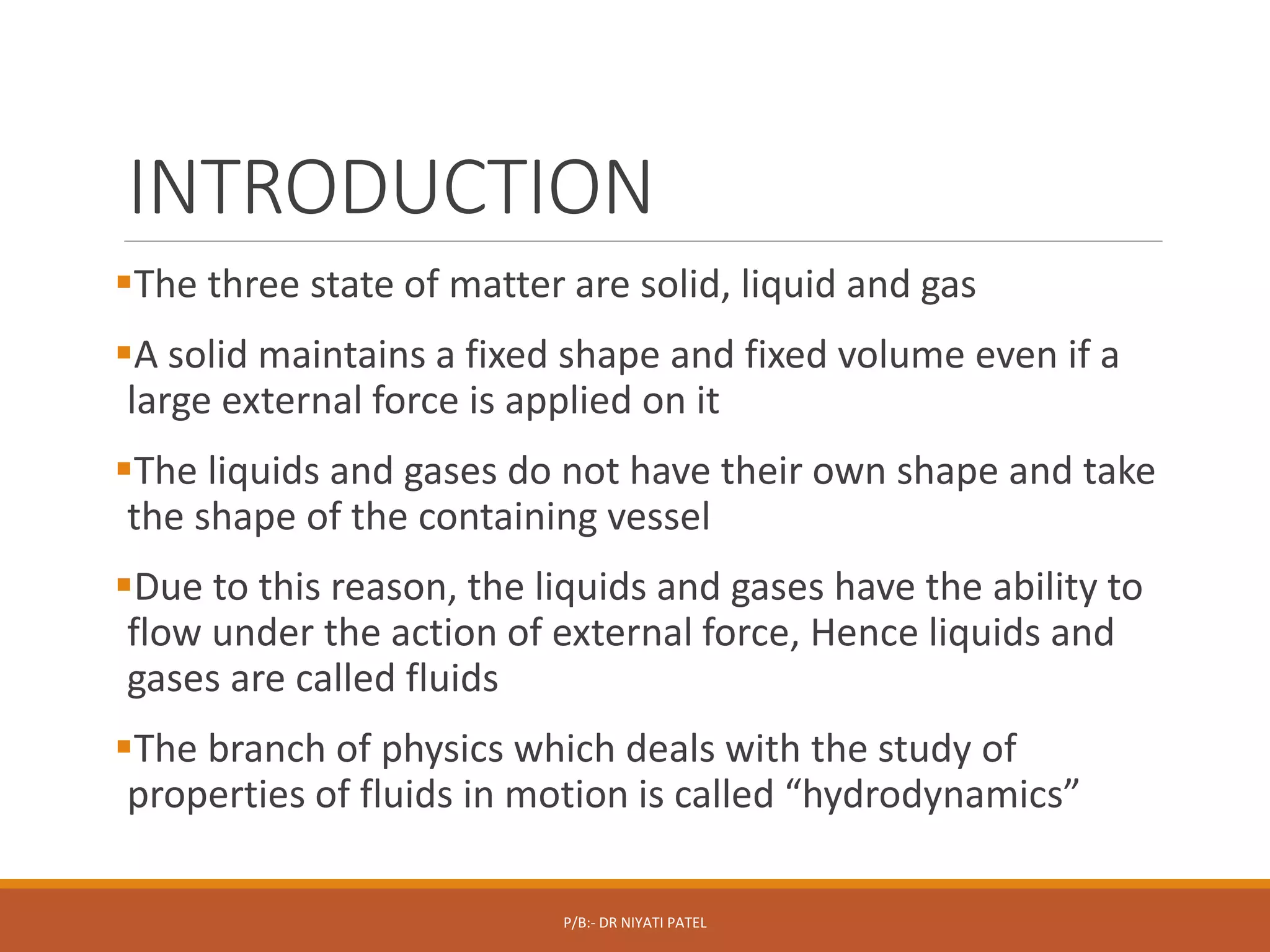 5. Fluid mechanics & hydrodynamics (Biomedical physicstx | PPTX