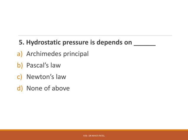 5. Fluid mechanics & hydrodynamics (Biomedical physicstx | PPTX ...