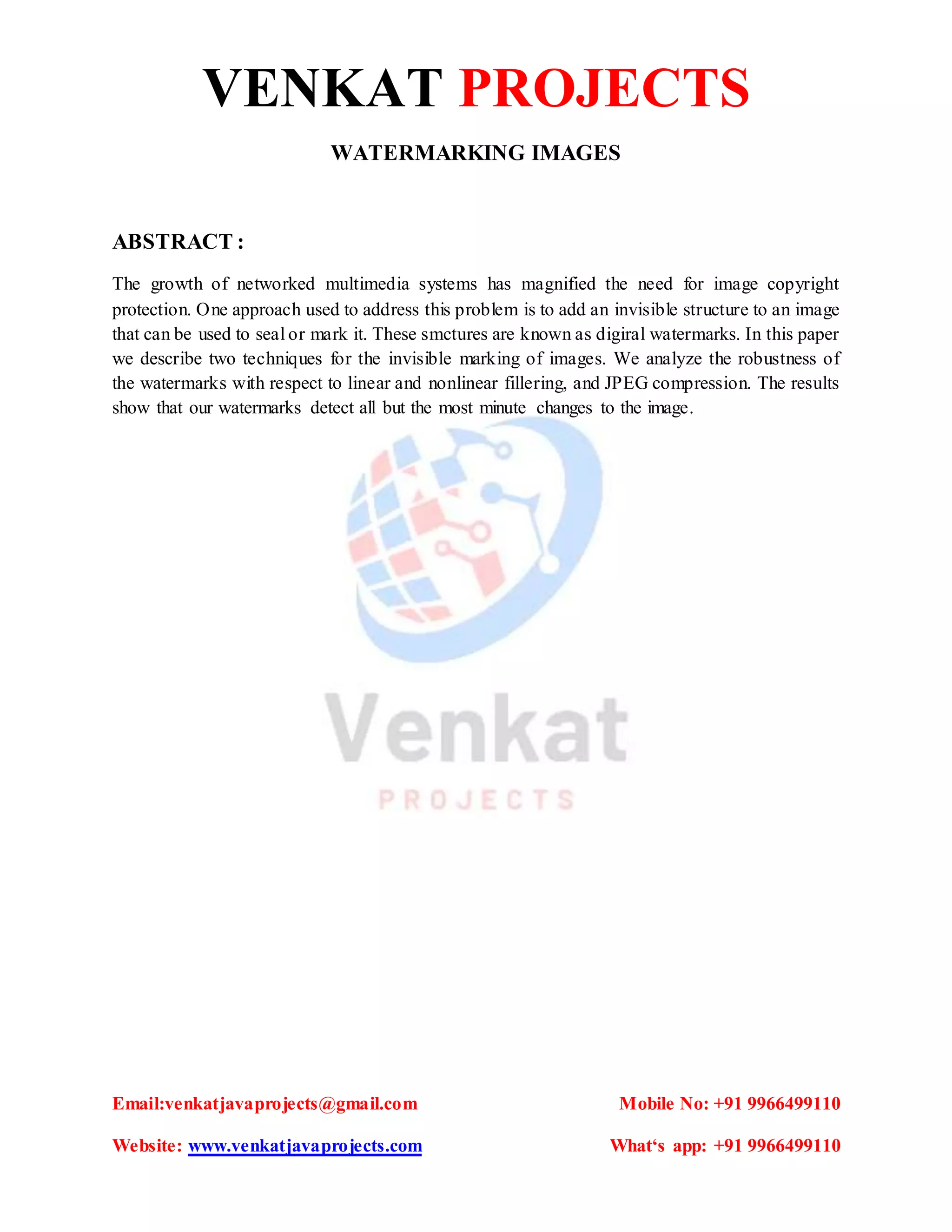 WATERMARKING IMAGES | DOCX | Photo Editing Software | Computer Software ...