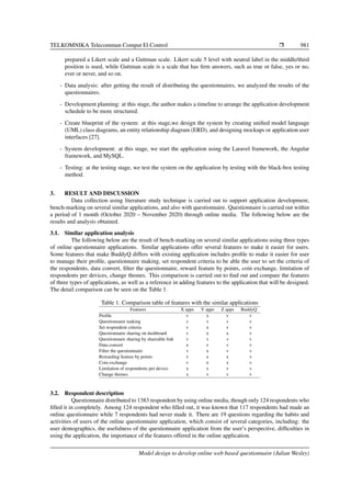 Model design to develop online web based questionnaire | PDF