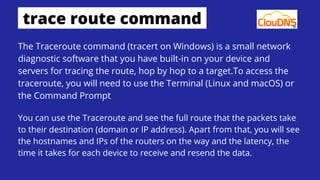 Commands used in Assessing Network layout & Security | PDF | Computer ...