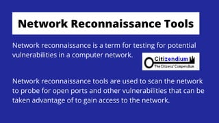Commands used in Assessing Network layout & Security | PDF | Computer ...