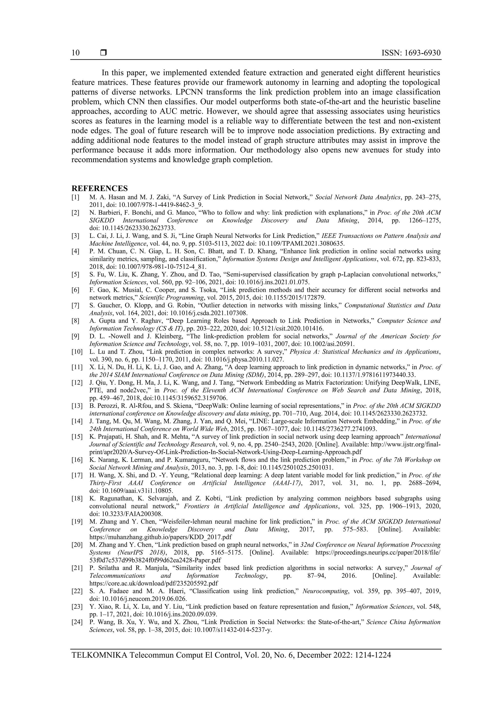 Lpcnn Convolutional Neural Network For Link Prediction Based On