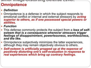 5.Defense mechanisms-Minor Image-Distorting Defense Level.pptx | Mental ...