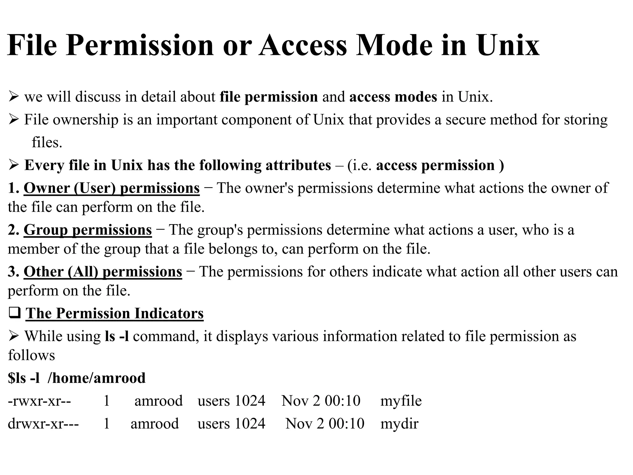 FILE PERMISSION OR ACCESS MODE | PPTX