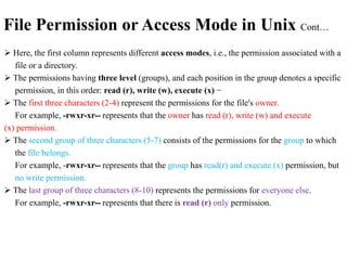 FILE PERMISSION OR ACCESS MODE | PPTX