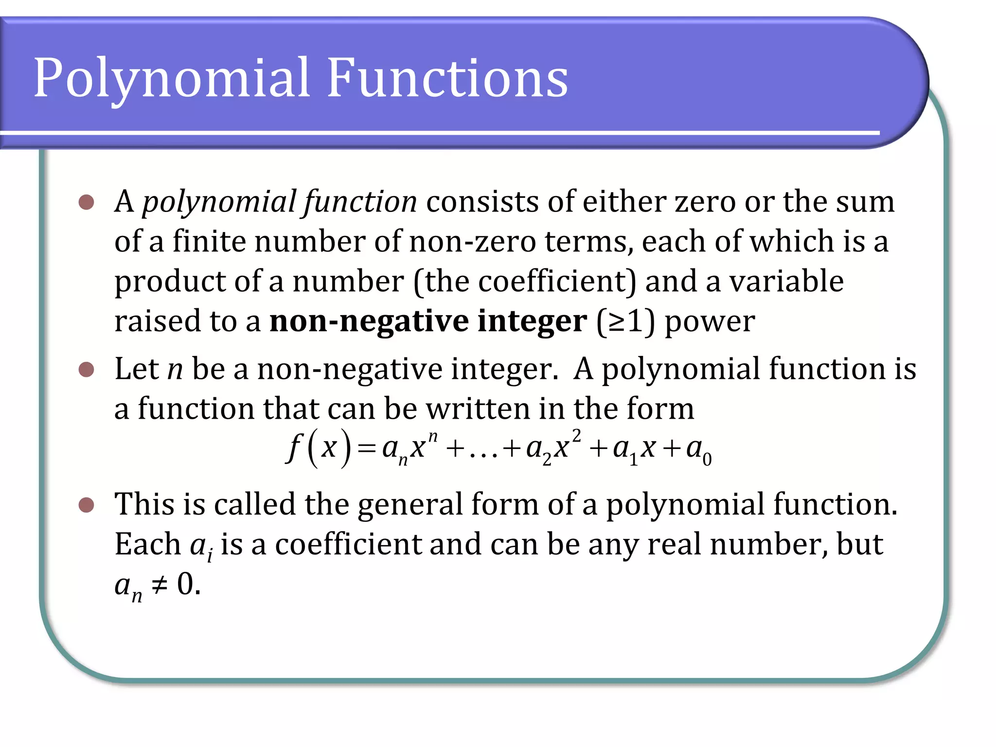 5.2 Power Functions and Polynomial Functions | PDF