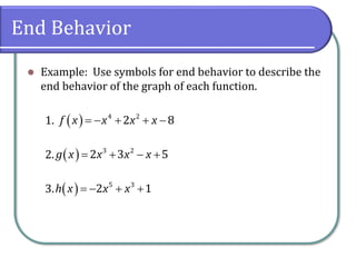 5.2 Power Functions and Polynomial Functions | PPT