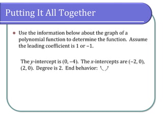 5.2 Power Functions and Polynomial Functions | PDF