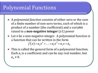 5.2 Power Functions and Polynomial Functions | PDF
