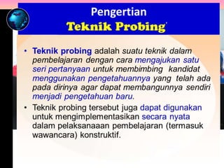 Teknik Probing dalam Pelaksanaan Survei _Materi Pembekalan & Evaluasi ...