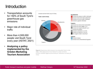 Public transport incentives and green mobility - Mattia Cologna | PPT