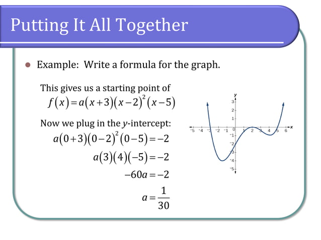 5.3 Graphs of Polynomial Functions | PPT