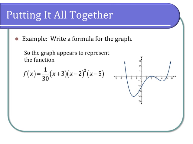 5.3 Graphs of Polynomial Functions | PPT