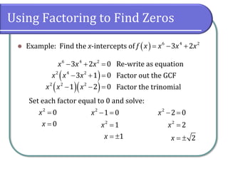 5.3 Graphs of Polynomial Functions | PDF