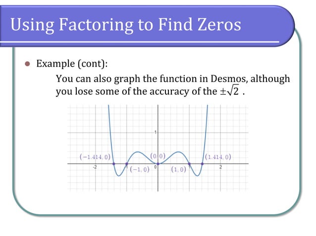 5.3 Graphs of Polynomial Functions | PPT