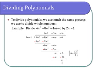 5.4 Dividing Polynomials | PDF
