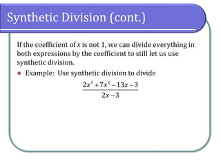 5.4 Dividing Polynomials | PPT