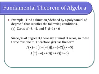 5.5 Zeros of Polynomial Functions | PDF