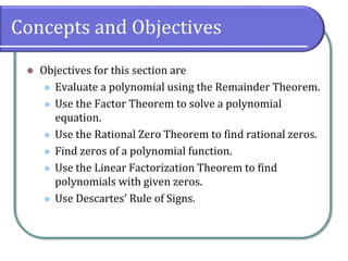 5.5 Zeros of Polynomial Functions | PDF