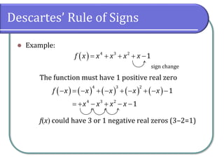 5.5 Zeros of Polynomial Functions | PDF