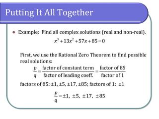 5.5 Zeros of Polynomial Functions | PDF