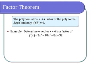 5.5 Zeros of Polynomial Functions | PDF