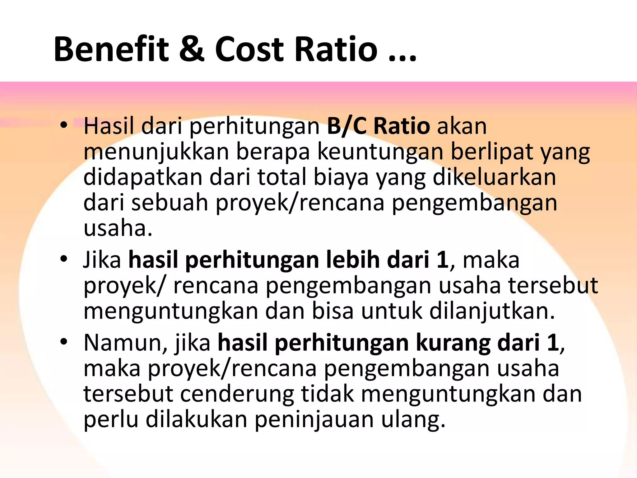 Benefit & Cost Ratio_ Cost Benefit Analysis (CBA) Training | PPTX