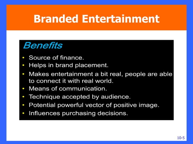 Branded Entertainment | PPT | Television | Entertainment