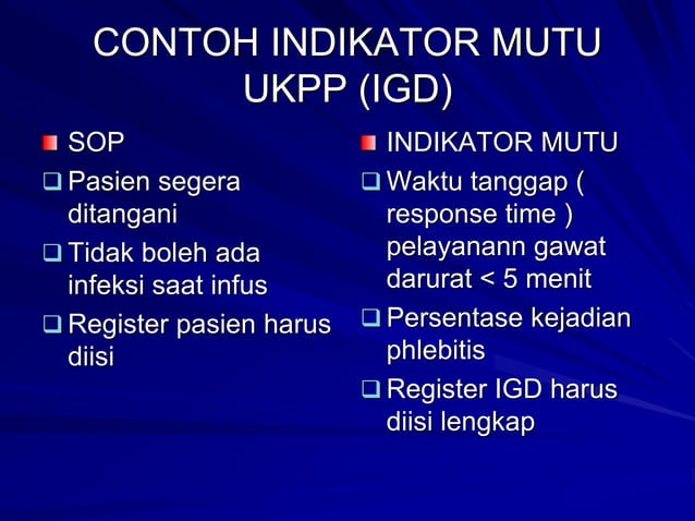 PENYUSUNAN INDIKATOR MUTU UNIT | PPT