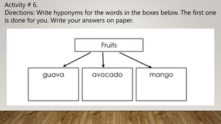 5. Understanding Hyponyms & Hypernyms.pptx