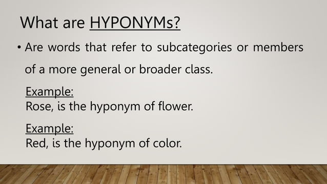 5. Understanding Hyponyms & Hypernyms.pptx | Internet for Beginners ...