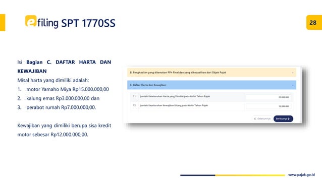5. Tata Cara Pelaporan SPT Tahunan 1770S dan 1770SS melalui e-filing.pptx