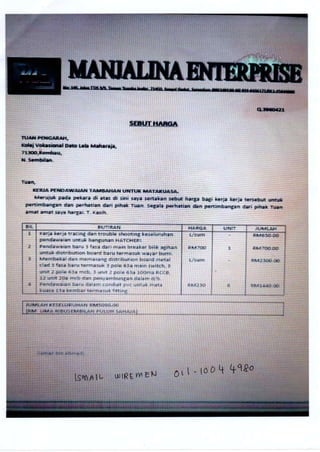 Contoh Kertas Kerja | PDF