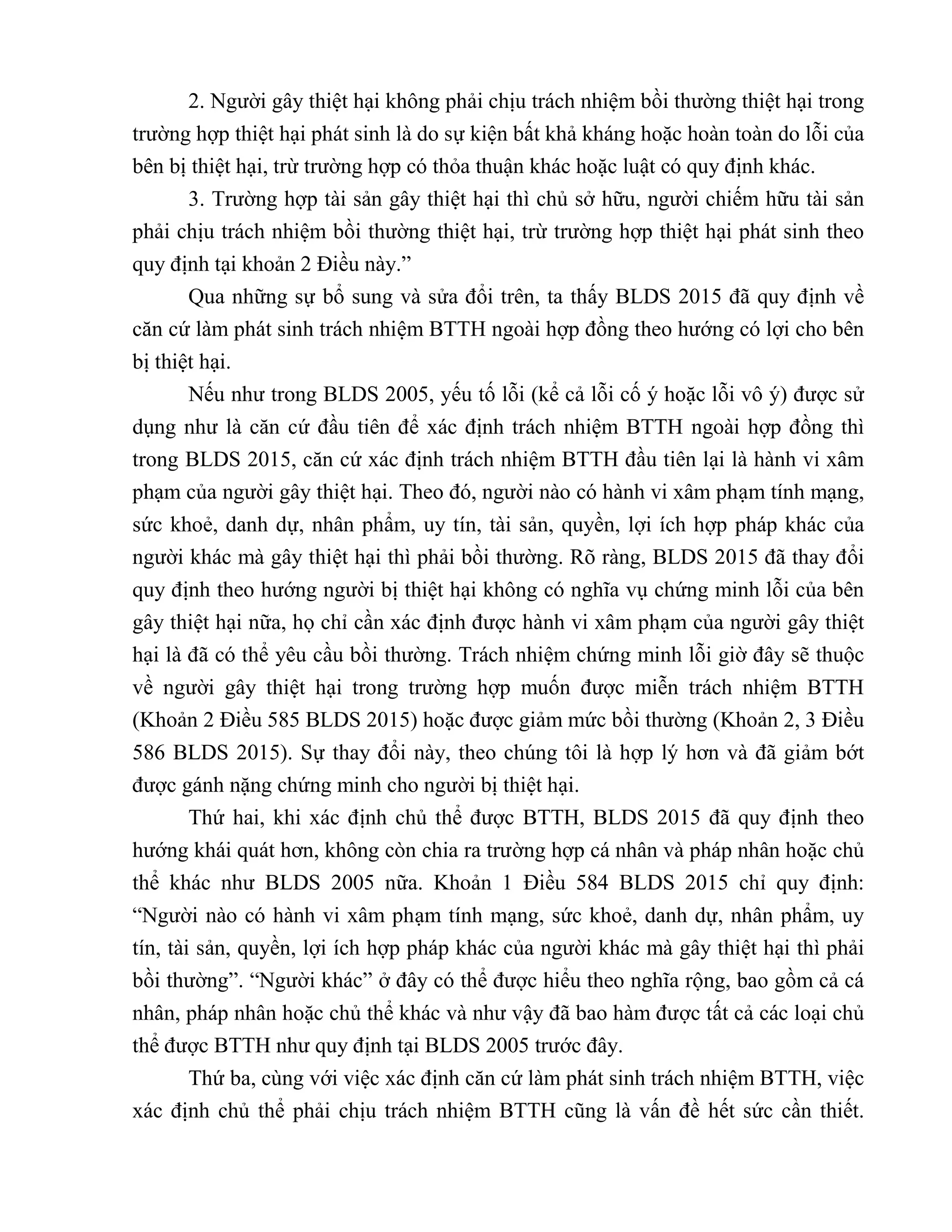 KHÓA LUẬN NGÀNH LUẬT: PHÁP LUẬT VỀ BỒI THƯỜNG THIỆT HẠI NGOÀI HỢP ĐỒNG VÀ KIẾN NGHỊ HOÀN THIỆN | PDF
