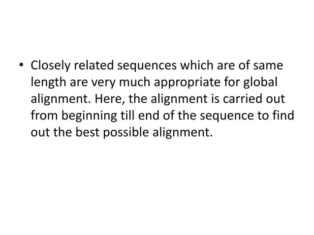 5. Global and Local Alignment Algorithms.pptx | Genetics | Science