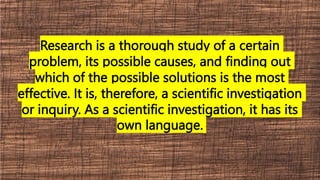 Language of Research | PPTX