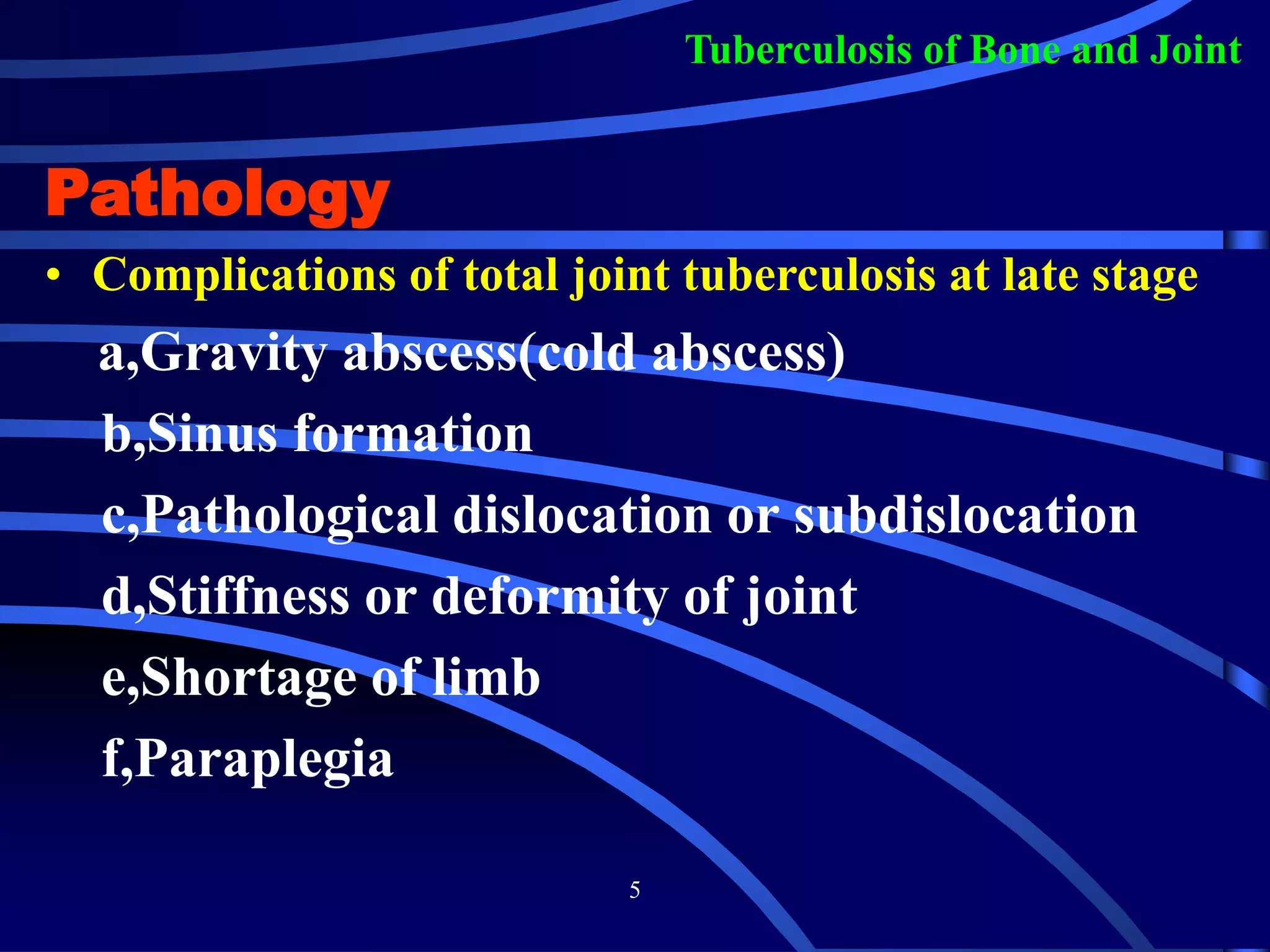 Tuberculosis of Bone and Joint.ppt | Bone and Joint Conditions ...
