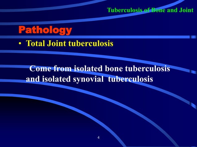Tuberculosis of Bone and Joint.ppt | Bone and Joint Conditions ...